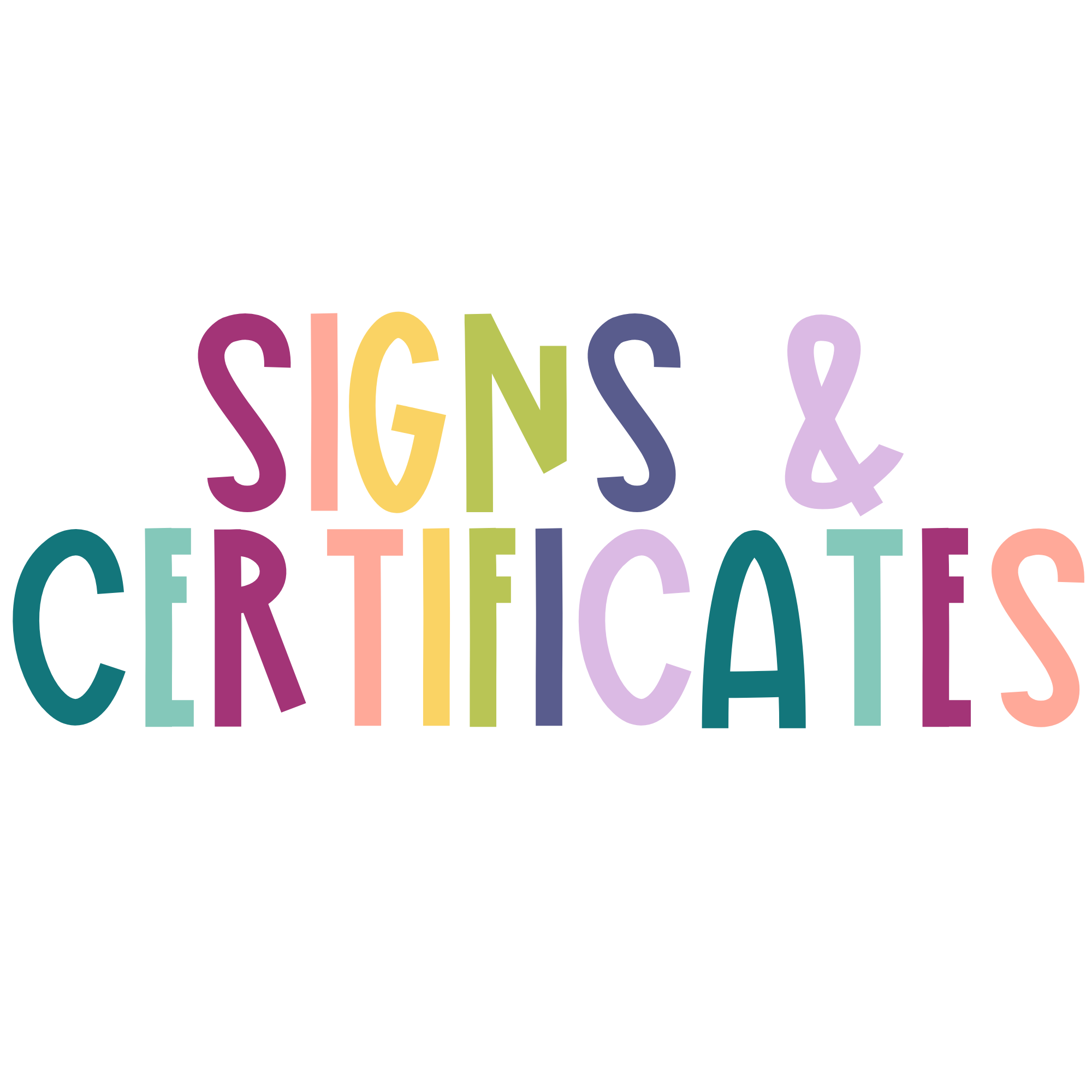 Signs & Certificates – Play Therapy Creative