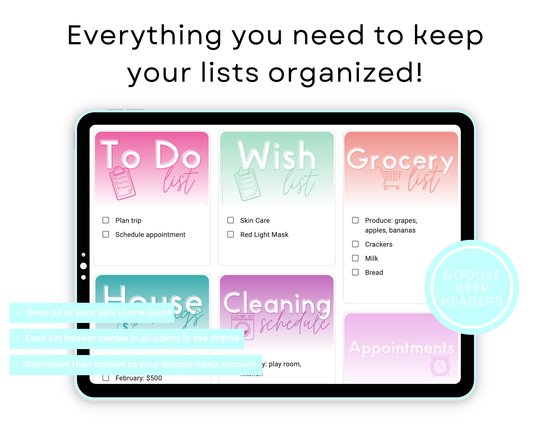 550+ Google Keep Headers for Parents | Ombre Bright Colors – Play ...