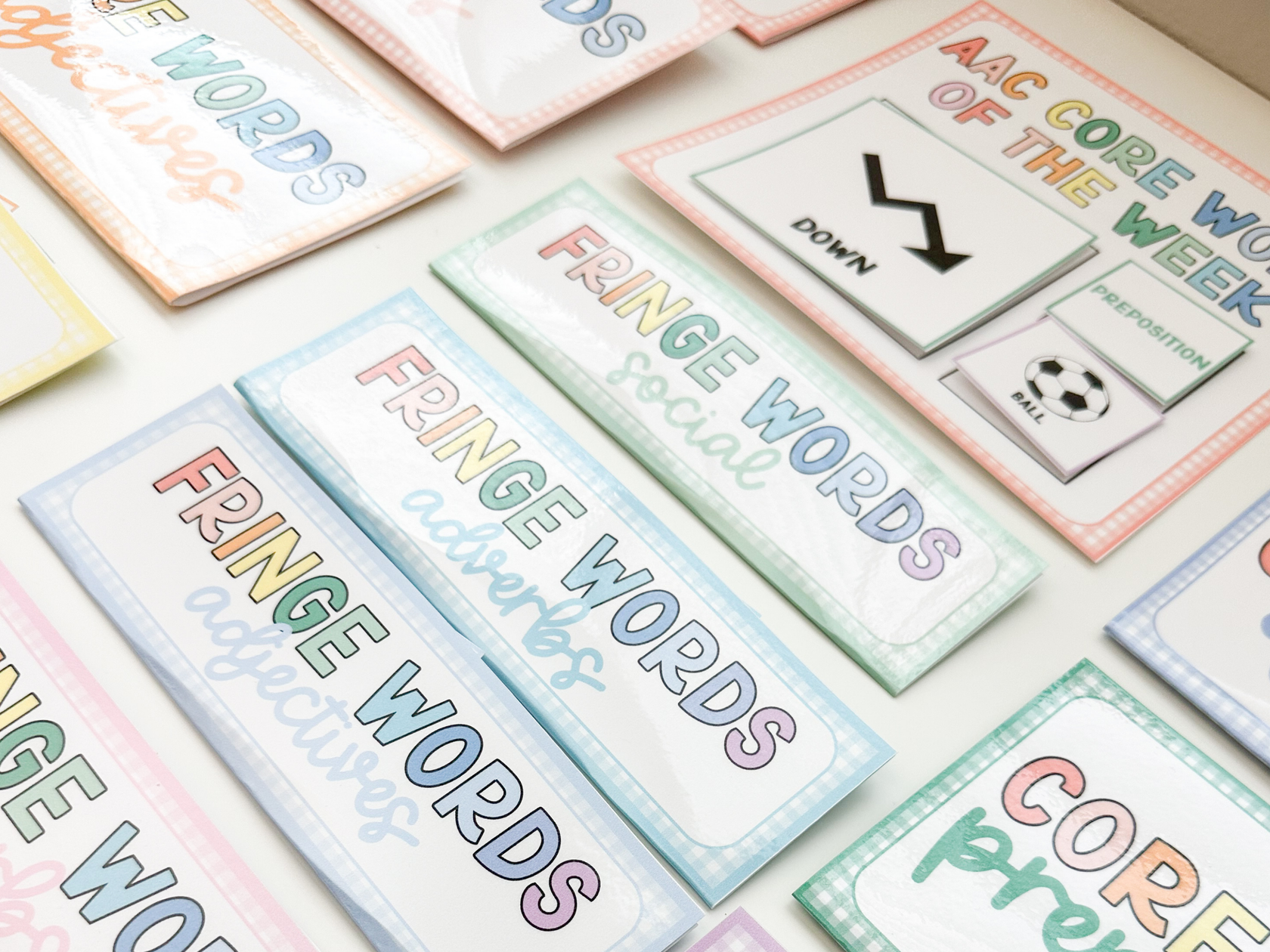 AAC Core Word of the Week Display - Gingham Book Design – Play Therapy ...