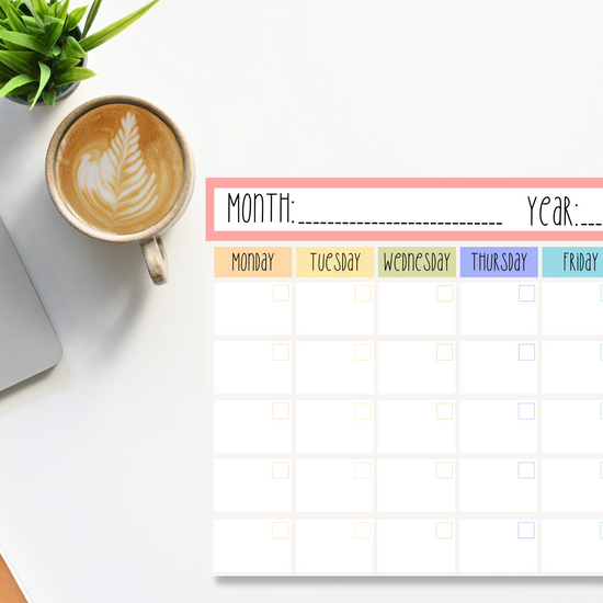 Monthly Calendar Notepads (8.5 x 11) – Play Therapy Creative