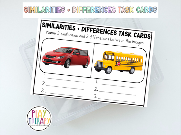 Similarities & Differences Task Cards – Play Therapy Creative