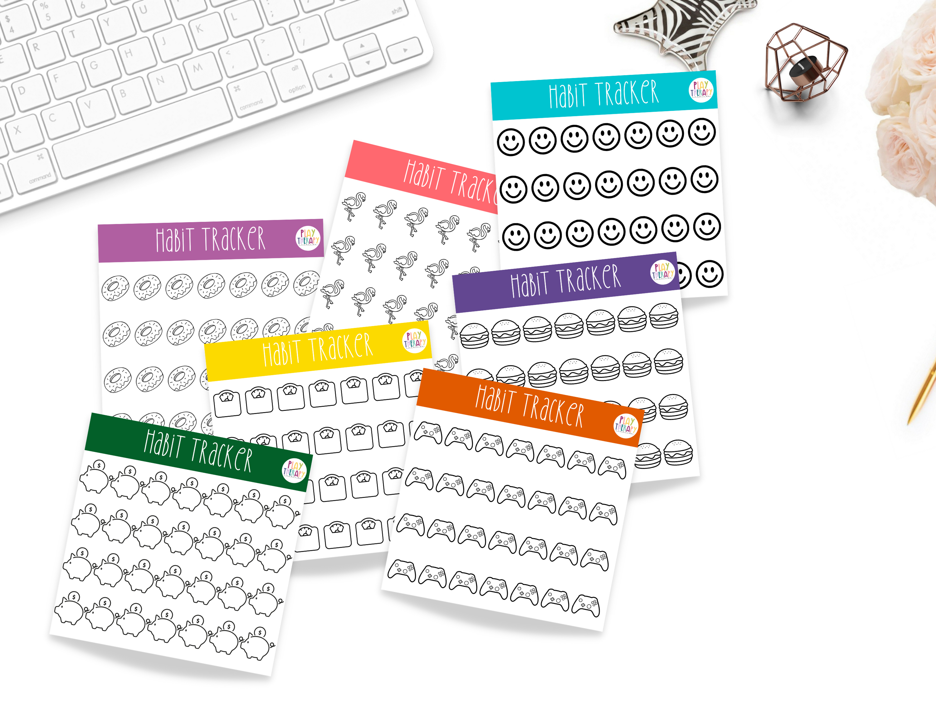 Habit Tracker Sticky Notes – Play Therapy Creative