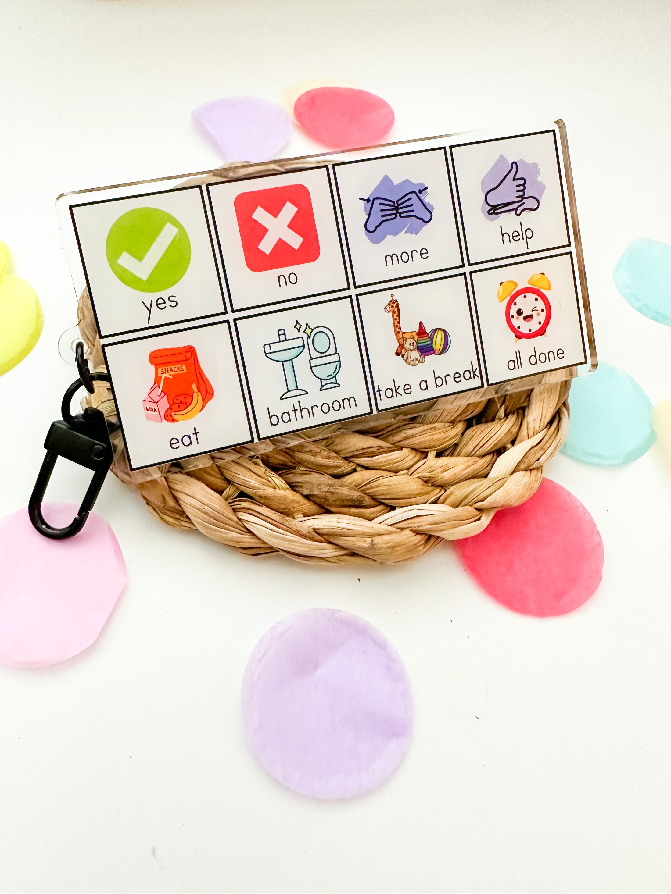 Mini AAC Board Keychain – Play Therapy Creative