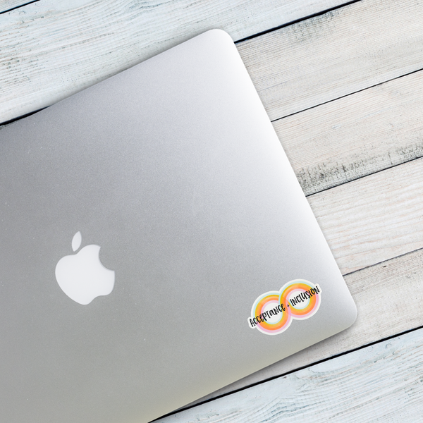 Acceptance + Inclusion Sticker – Play Therapy Creative