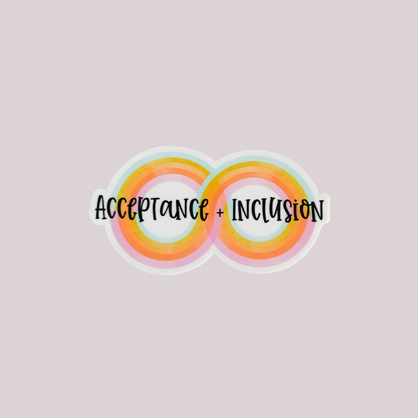 Acceptance + Inclusion Sticker – Play Therapy Creative