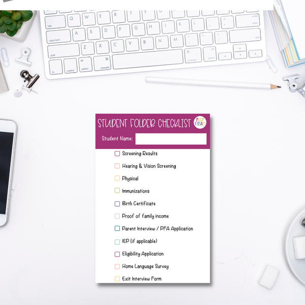 Student Folder Checklist Sticky Notes (4 x 6 in) – Play Therapy Creative