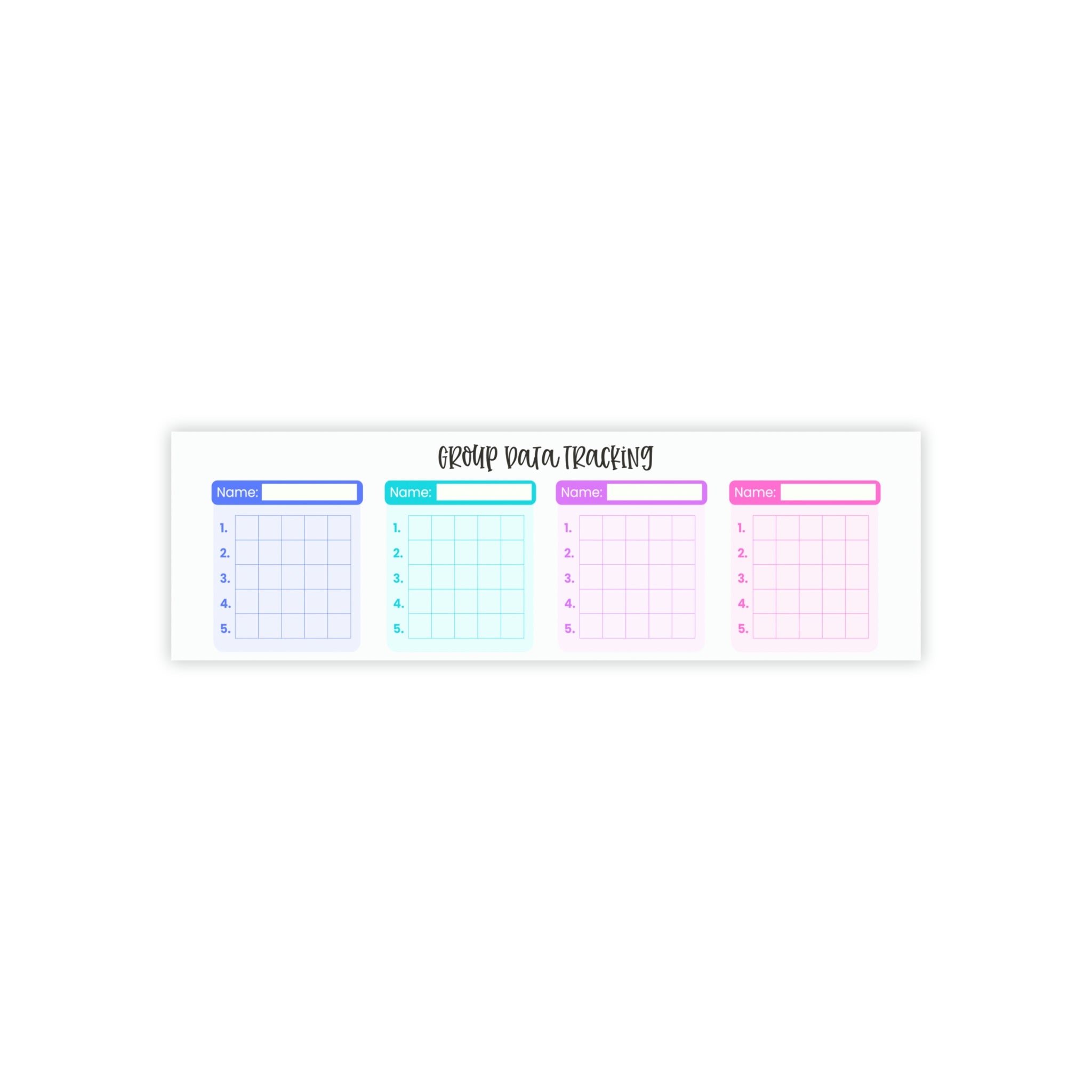 Cool Tones Group Data Tracker Sticky Notes – Play Therapy Creative
